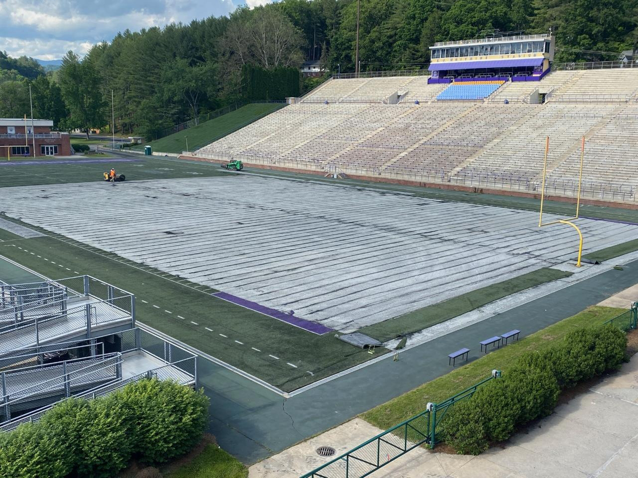 Turf Replacement at WCU’s Whitmire Stadium / Waters Field Begins | WISE ...